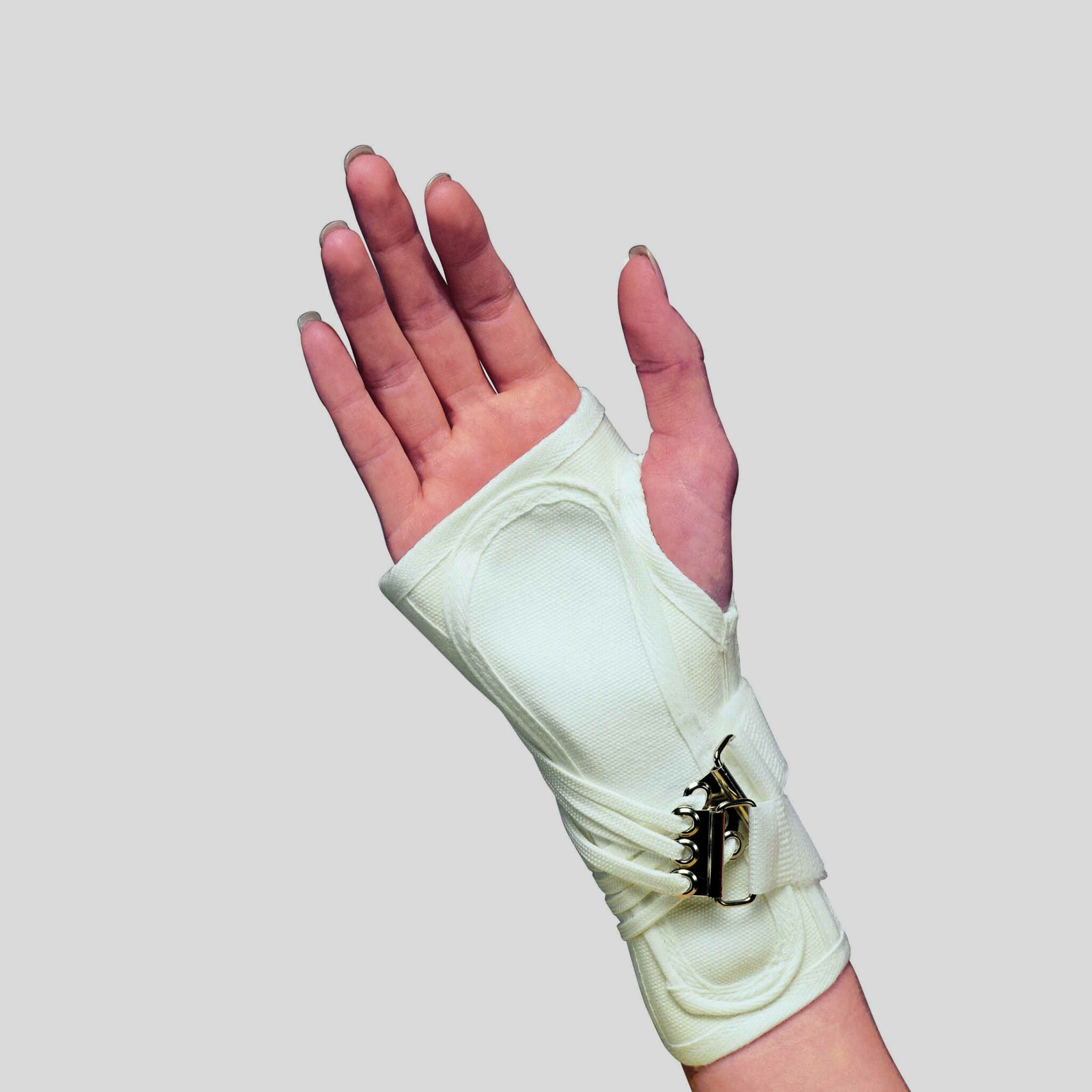 White Canvas Cock-up Wrist Splint - J&B At Home