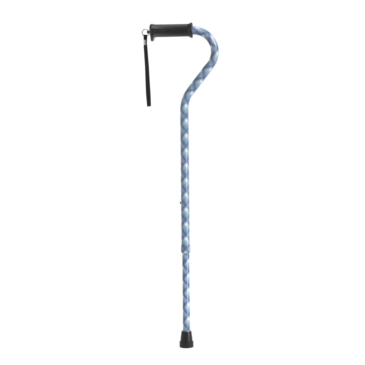 Adjustable Height Offset Handle Cane with Gel Hand Grip