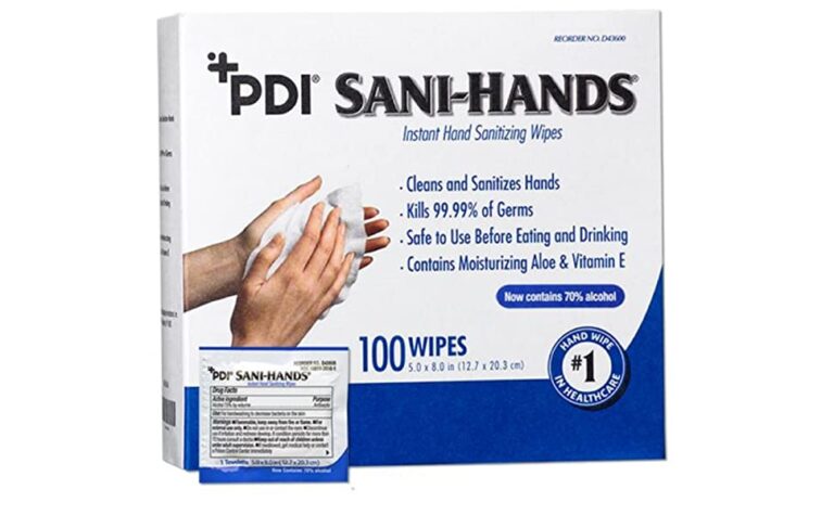 Sani-Hands Instant Hand Sanitizing Wipes, Box of 100 - J&B At Home